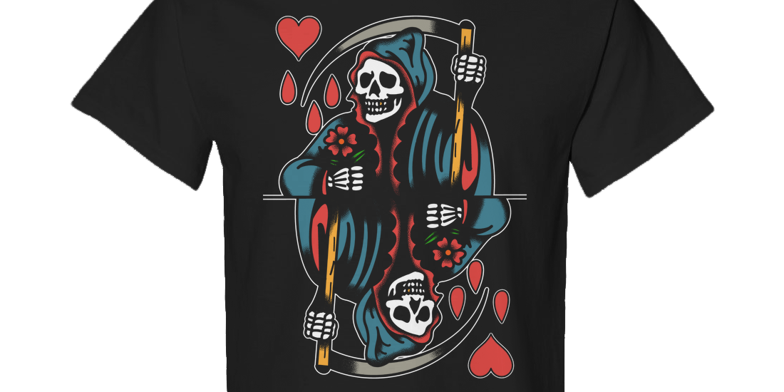 Mortal Moth Grim Reaper Card Tee | MerchYeah