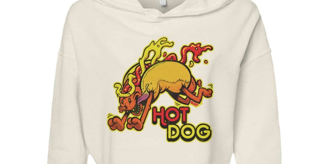 HOT DOG Crop Hoodie | MerchYeah